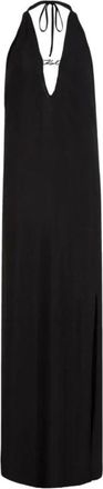 Karl Lagerfeld Femme, Robes, Noir, Taille: 42 FR Signature Lurex Maxi Dress