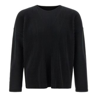 Issey Miyake Herren, Strickwaren, Schwarzk, LGröße
