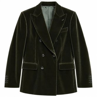 Dolce & Gabbana Samtkreuzblazer - - Jackets - Herren - Gr&uuml;n - L