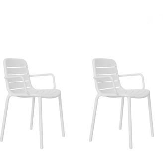Resol GINA Fauteuil Int&eacute;rieur, Ext&eacute;rieur Set 2 Blanc