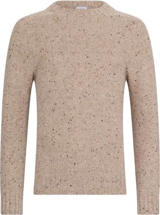 Malo Homme, Pulls, Beige, Taille: M Cashmere Crewneck Sweater