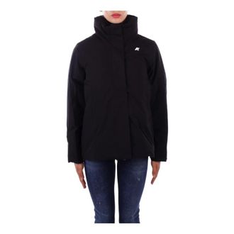 K-Way Frontlogo Rei&szlig;verschlussmantel Zwei Taschen - - Jackets - Damen - Schwarzk - L