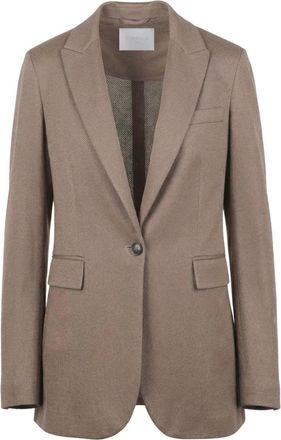 Circolo 1901 Femme, Vestes, Brun, Taille: 38 FR Giacca monopetto in tessuto strutturato