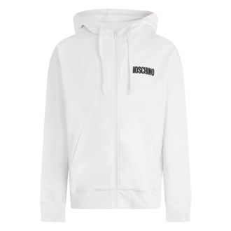 Moschino Kapuzenpullover mit Rei&szlig;verschluss - - Sweatshirts & Hoodies - Herren - Wei&szlig; - M