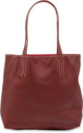 Herm&egrave;s Shopper - Veau Sikkim Double Sens 28 - Gr. unisize - in Rot - f&uuml;r Damen