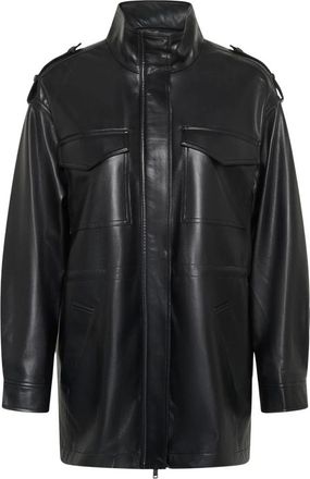 Kaffe KCsuena Leather Jacket - Femme - Vestes - Noir - Taille: 48 FR