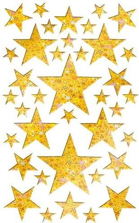 Bsb Sticker Weihnachten mit Stern-Motiv in 8,4 x 16,7 cm - kleine Aufkleber - selbstklebende Sticker mit Sternen - Sterne Aufkleber Weihnachten - Deko Ste