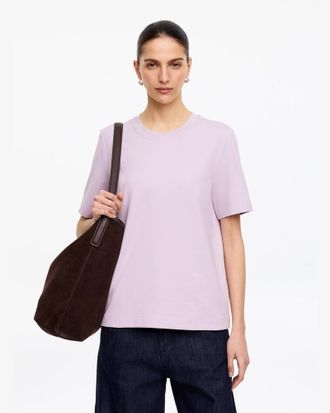 Arket Formbest&auml;ndiges Signature-T-Shirt -Lila