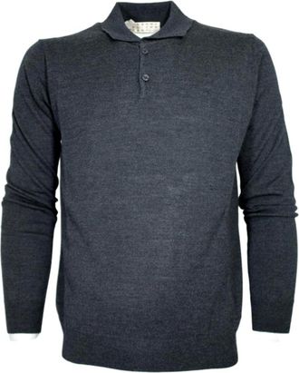 Cashmere Company Cashmere Company, Homme, Pulls, Gris, Taille: 2XL Polo Sweater