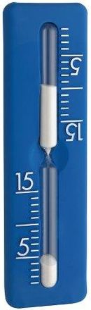 TFA Dostmann Moderne Sauna-Sanduhr Sandy, 40.1043.06, 15-Minuten-Skala, hitzebeständige Silikonhülle, analog, Ozean-blau