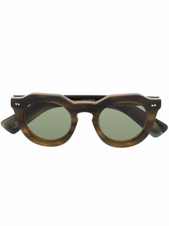 Lesca lunettes de soleil Toro &agrave; monture ronde - Vert