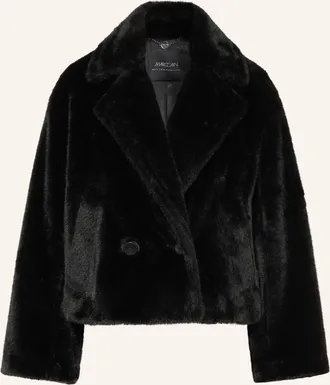 Marc Cain Kunstfell-Jacke schwarz