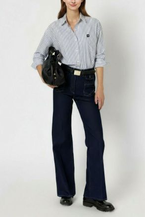 Gerard Darel Chemise en coton &agrave; rayures- ALBA - Ecru