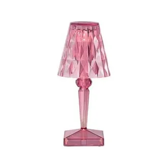 Kartell Lampe extérieur sans fil rechargeable Battery - Rose - PMMA recyclé - Designer Ferruccio Laviani