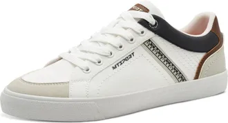 Marco Tozzi Sneaker MARCO TOZZI, Herren, Gr. 44, wei&szlig; kombiniert, Lederimitat, Textil, unifarben mit Farbeins&auml;tzen, Schuhe Sneaker, Freizeitschuh, Halbschuh, Schn