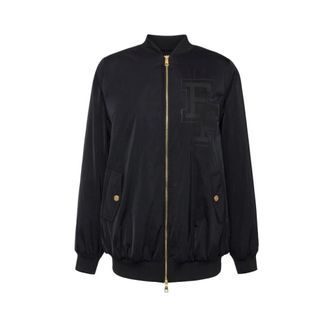 Elisabetta Franchi Femme, Vestes, Noir, Taille: 38 FR Bomber Oversize