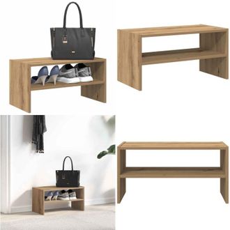 vidaXL Schuhregal Stapelbar Artisan-Eiche 60x30x30,5 cm - Holzschrank - Stapelbar