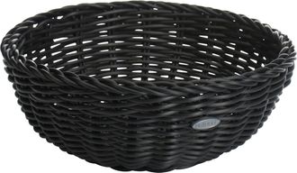 Westmark Mehrzweck-Korb, geeignet für Hotel und Gastronomie, Rund, Ø ca. 23 cm, Höhe: ca. 9 cm, Synthetikfaser, Saleen Edition, Schwarz, 02010319101