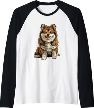 Whyitsme Design Pomsky-Hunde-Illustration Raglan