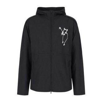 Yohji Yamamoto Homme, Vestes, Noir, Taille: M Veste de course motif cr&acirc;ne
