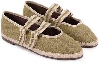 Flabelus Ballerines Claire double boucle en lin m&eacute;lang&eacute;