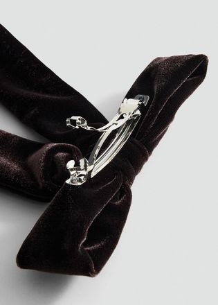 Mango Haarspange mit Samtschleife braun - Damen - Einheitsgröße - MANGO