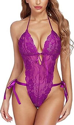 Generic Cocila Vente Flash du Jour Solde Dessous Sexy Erotique Femme Cuir Lingerie Porte Jarretelles Tenue Sexy pour Soiree Libertine Bodies Femmes Grande Tai