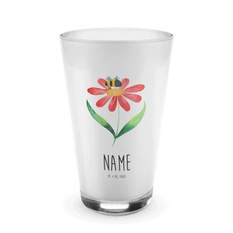 Mr. & Mrs. Panda Personalisiertes Glas Hummel Blume - Personalisierte Geschenke, Lustige Sprüche, Biene, Wespe, Feld, Bierglas Mit Gravur, Weinglas, Schnapsglas Namen,