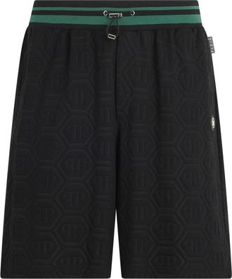 Philipp Plein Homme, Shorts, Noir, Taille: L Tracksuit Shorts Jacquard Monogram