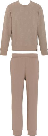 Emporio Armani Herren-Trainingsanzug, gepr&auml;gt, Frottee, Braun, Gr&ouml;&szlig;e XL, braun, XL