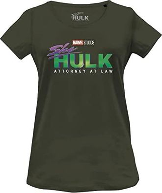 MARVEL WOSHEHUTS002 T-Shirt, Kaki, XL Femme