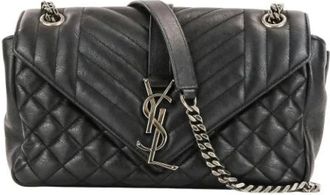 Saint Laurent Pre-owned Sac bandouli&egrave;re classique en cuir - Femme - Pre-owned - Noir - Taille: ONE Size