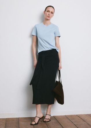 Mango T-shirt coton manches courtes bleu ciel - Femme - XXS - MANGO