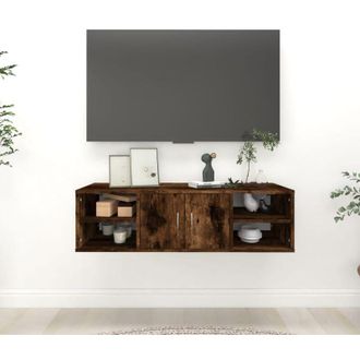 vidaXL Vidaxl - tag&egrave;re dangle murale Ch&ecirc;ne fum&eacute; 102x30x29 cm Bois ing&eacute;nierie