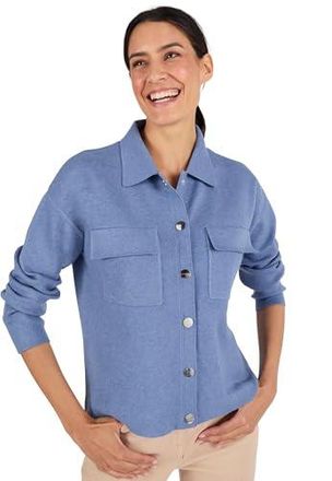 Damart Gilet pressionn&eacute; Thermolactyl Femme Bleu Taille 50/52