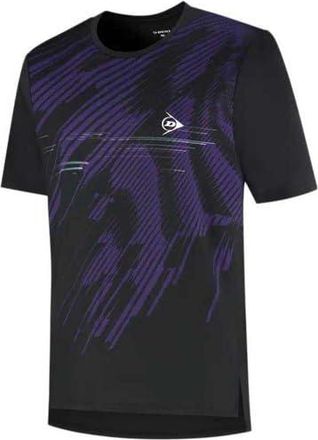 Dunlop Game Tee 1 pour Hommes, Noir, Violet Indigo, XL