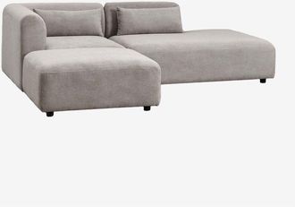 Sklum Sklum - Zweiteiliges modulares Ecksofa mit Chaiselongue rechts und Fogler-Hocker