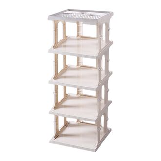 Generic Faltbares, Stapelbares Slipper-Organizer-System, Mehrstufiges Aufbewahrungsregal, Platzsparender Schuhhalter F&uuml;r Schlafzimmer, Wohnzimmer, Balkon, Ein