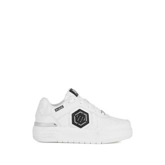 Philipp Plein Homme, Chaussures, Blanc, Taille: 43 EU Baskets Basses Sk8R
