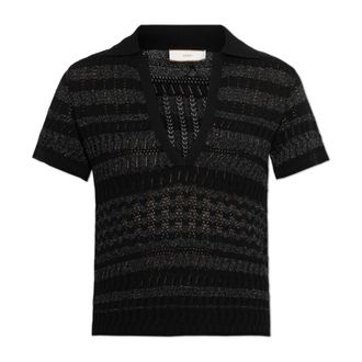 Akep Femme, Pulls, Noir, Taille: 40 FR Polo avec Fil Lurex