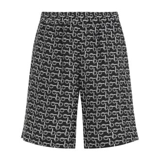 Burberry Seidenshorts mit Print - - Shorts - Herren - Schwarzk - M