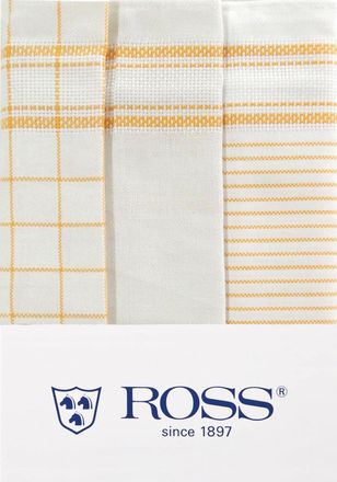 ROSS Baumwolle - 3 X Geschirrt&uuml;cher im Set (Gelb)