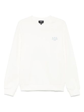 A.P.C. sweat à logo brodé - Blanc