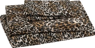 Beatrice Home Fashions Bedrucktes Mikrofaser-Bettw&auml;sche-Set, weich, bequem, pflegeleicht, enth&auml;lt 1 Spannbetttuch mit 30,5 cm tiefen Taschen, 1 Bettlaken, Kissenbezug, Kings