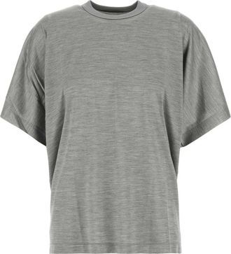 Carven Femme, Tops, Gris, Taille: 36 FR T-shirt en jersey de soie
