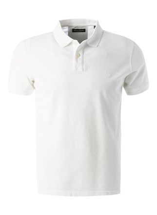 Marc O'Polo Herren Polo-Shirt wei&szlig; Baumwoll-Piqu&eacute;