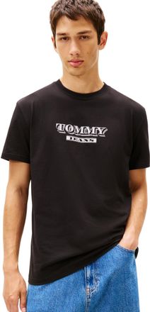 Tommy Jeans Herren TJM Reg Bills Font Ss Tee EXT Dm0Dm22322 S/S T-Shirt, Black (Black), XL