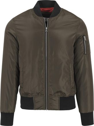 Urban Classics Herren 2-Tone Bomber Jacket Bomberjacke,, per pack Mehrfarbig (darkolive/black 00795), XXX-Large (Herstellergröße: 3XL)