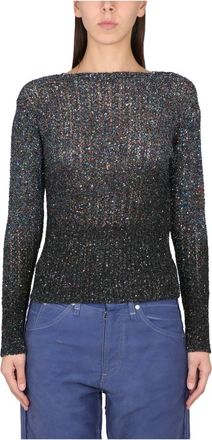 Maison Margiela Femme, Pulls, Noir, Taille: 42 FR Pull ras du cou