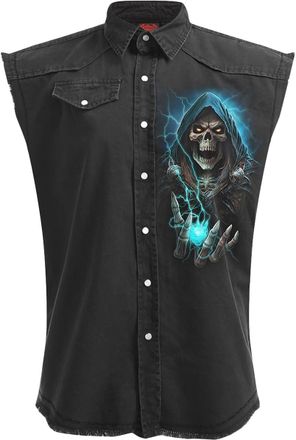 Spiral Dead Metal Männer Weste schwarz L 100% Baumwolle Biker, Horror, Rockwear, Totenköpfe